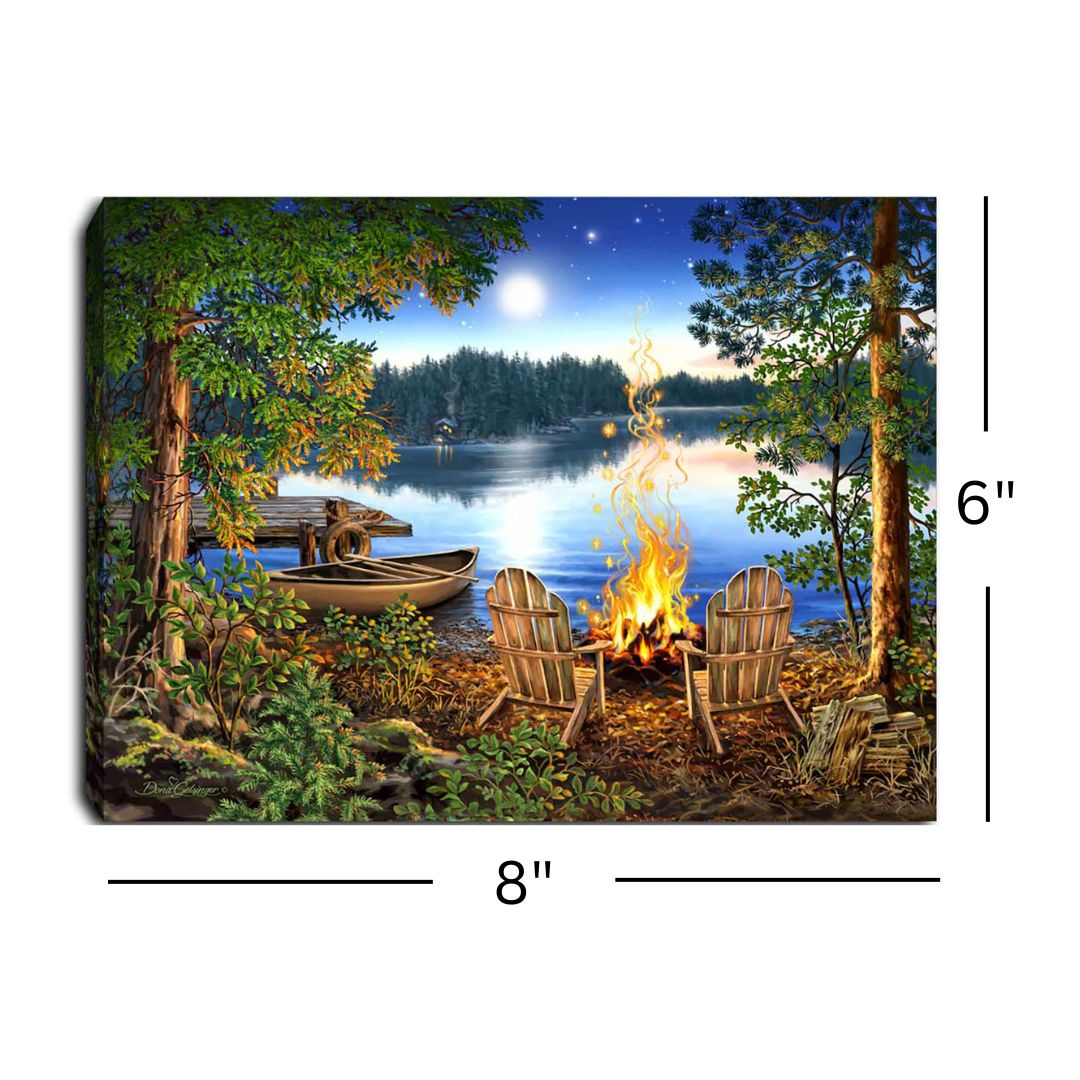 Lakeside 8x6 Lighted Tabletop Canvas | Glow Decor