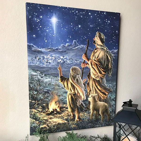 Shepherds Keeping Watch Canvas Wall Art | Glow Decor