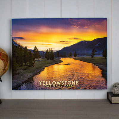 Yellowstone 18x24 Illuminated LED Wall Art | Glow Decor