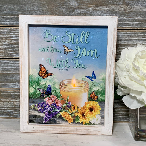 All is Calm Lighted Shadow Box | Glow Decor