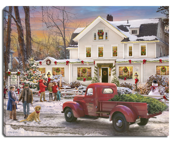 Old Country Inn 16x20 Fiber Optic Canvas | Glow Decor